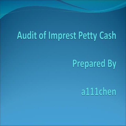 Petty Cash Flowchart