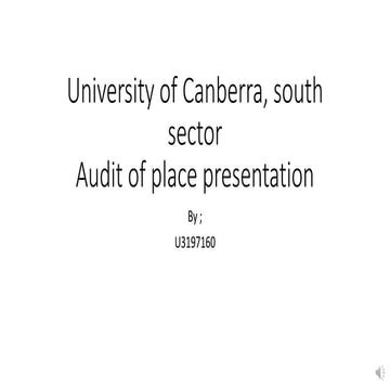 Audit of place(uc south sector) jade | PPTX