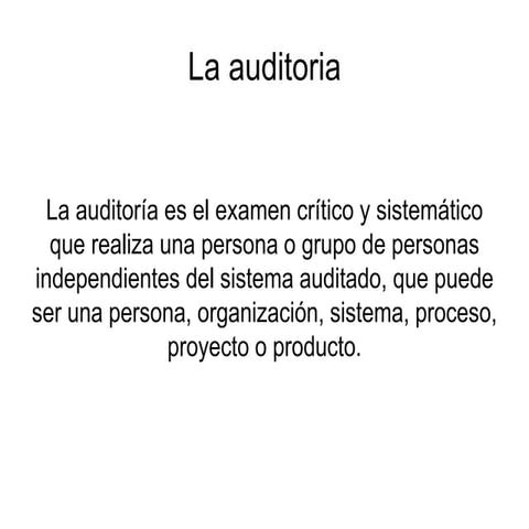 Tipos de auditoria | PPTX