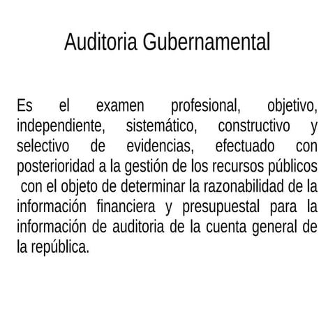 Auditoria gubernamental | PDF