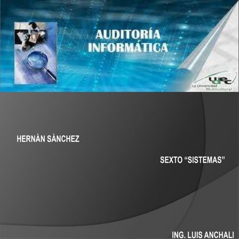 Auditoria informatica alcances y objetivos | PPSX | Computer Software and Applications | Computing