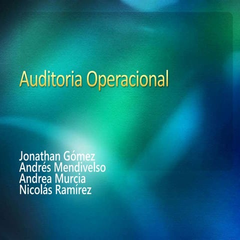 Auditoria operacional | PPTX