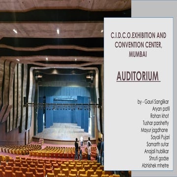 Auditorium design architectural regulations and thumb rule proportions.pptx