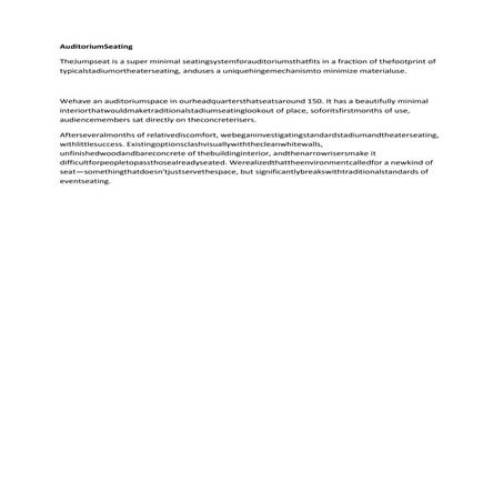 Auditorium furniture | DOCX