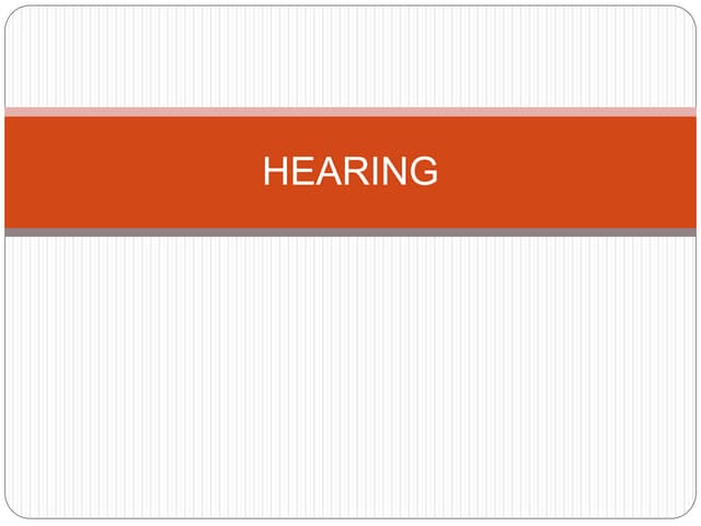 Auditory pathway | PPTX