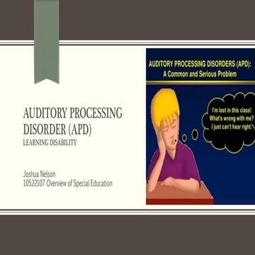 Auditory processing disorder | PPT