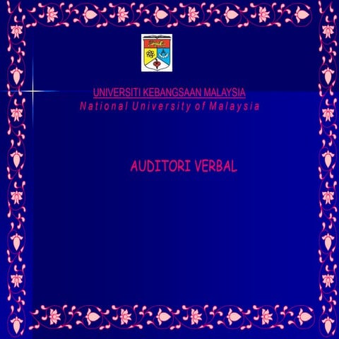 Auditory verbal | PPT