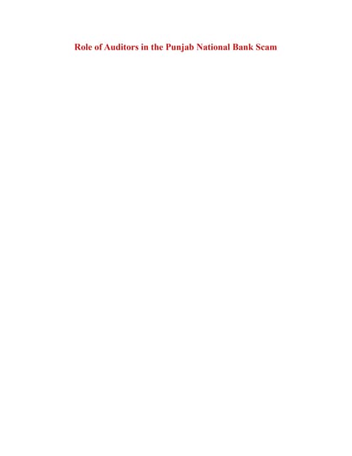 Punjab National Bank Fraud (Nirav Modi Scam) ppt presentation ...