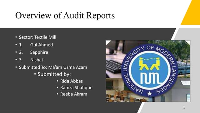 Audit Project Presentations Pptx Free Download
