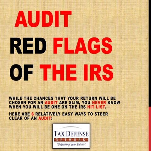 Audit Red Flags Of The IRS | PPT