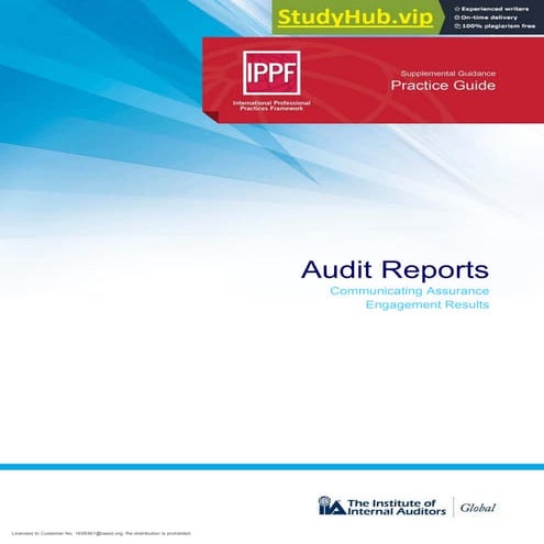 Internal Audit Reporting | PPTX