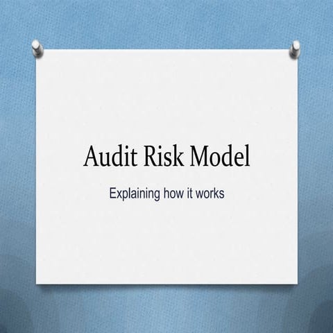 Audit risk model | PPTX