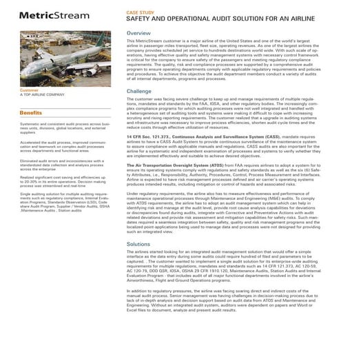 Internal Audit Solution - MetricStream | PDF