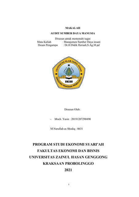 Modul Audit SDM Minggu 1 | PPTX