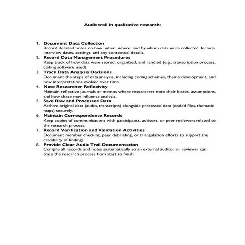 Audit trail in qualitative research documentf | PDF