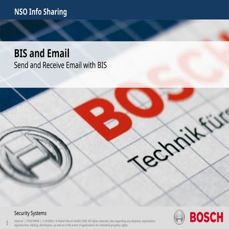 BIS Bosch Security AUE Sending Receiving Emails.ppt