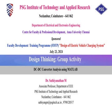 AU FDP Design Thinking Approach for Engineering | PPTX | Technology & Computing