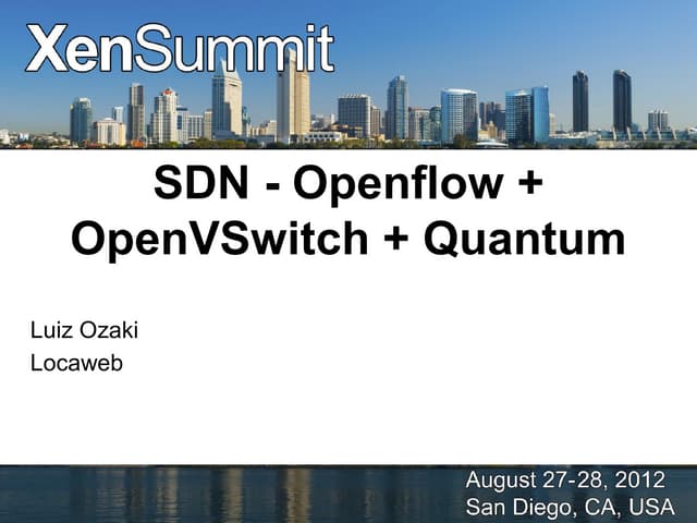 Sdn Openflow Openvswitch Quantum Ppt