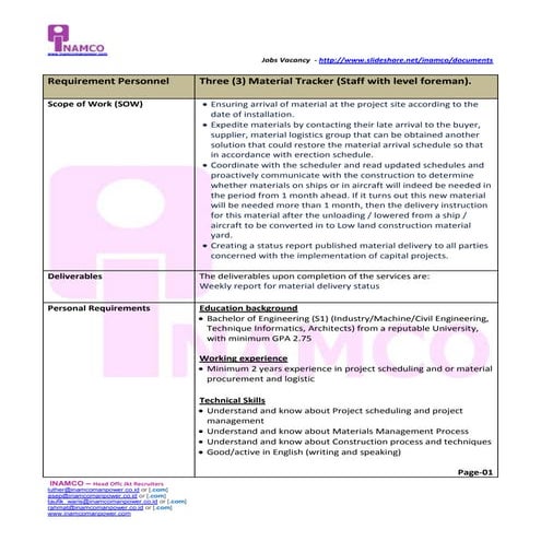 Aug - Material Tracker | PDF