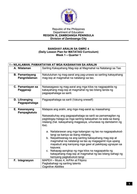 DLP - ESP3 Pakikiisa sa Gawaing Pambata.docx