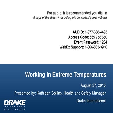 Working in Extreme Temperatures | PDF