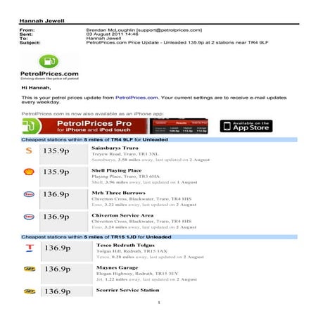 Aug 3 prices (petrol) | PDF | Gasoline Prices | Economy