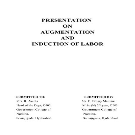 Induction of labor | PPTX