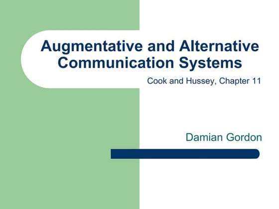 Augmentative and alternative communication | PPT