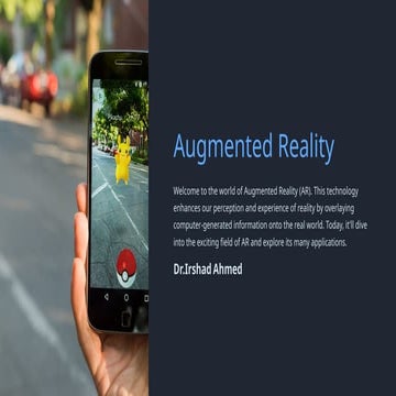 Basic concept of Augmented Reality and its applications | PPTX ...