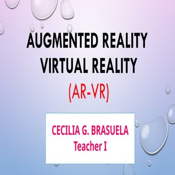 AUGMENTED-REALITY powerpoint presentation | PPT