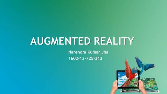 Augmented Reality ppt | PPT