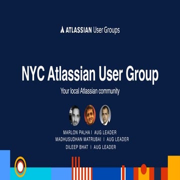 NYC Atlassian User Group Overview | PPT