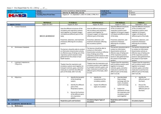 grade-9-dll-science.docx | Lung and Respiratory Health | Diseases and ...