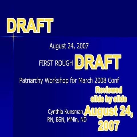 August 2007 Draft Patriarchy.pptx