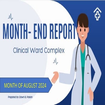 MONTHLY REPORT ON HEALTH- CLINICAL WARD COMPLEX | PPTX