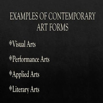 Contemporary Arts From the Regions PowerPoint 1st quarter | PPT