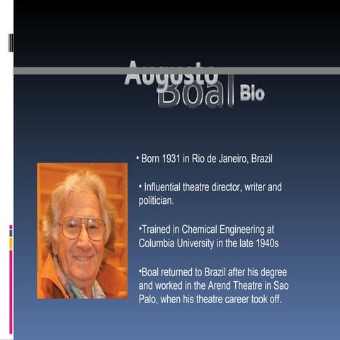 AUGUSTO BOAL - RESOURCE PACK | PPT | Theater | Fine Art