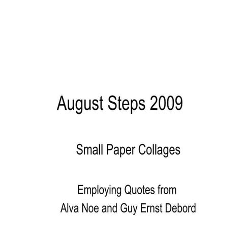 August Steps 2009 | PPT