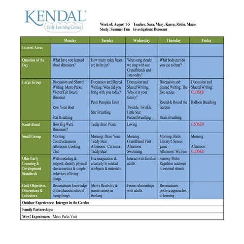 August week 1 summer fun | PPT