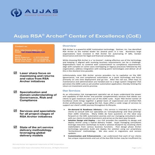 RSA Archer Online Training | PDF