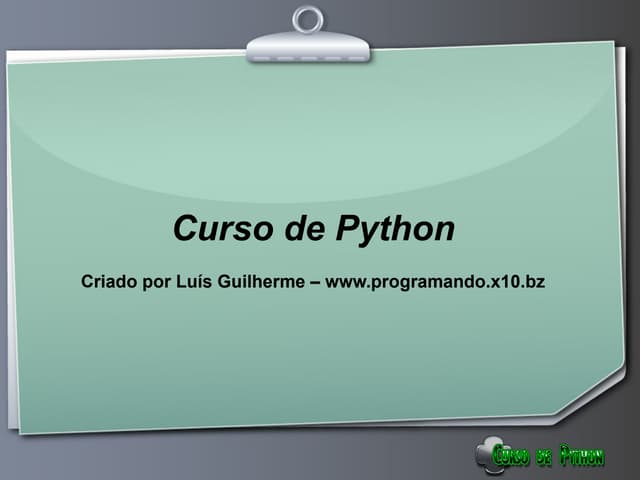 Curso Python Aula 01 Ppt 5574