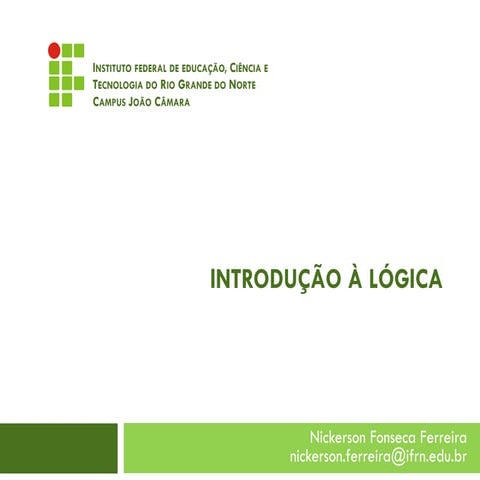Aula 01 - Introducao a logica.pdf | Download Gratuito