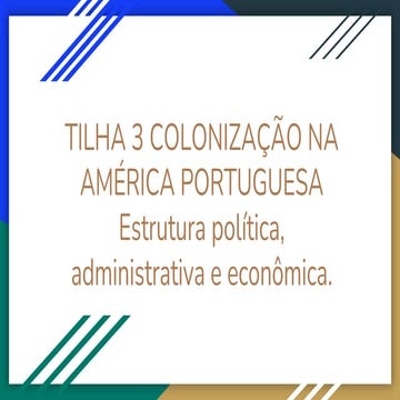 Brasil colonial inicio da colonização | PPT