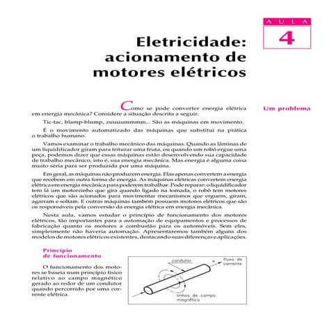 Aula 04 eletricidade - acionamento de motores elétricos | PDF