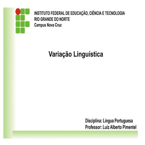 Aula 04 variacao linguistica | PDF