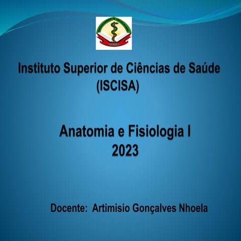 Introdução à Anatomia e Fisiologia | PPT