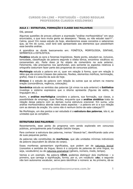FormaçãO De Palavras Por PrefixaçãO | PDF