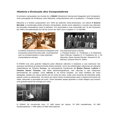 Aula 1 história do pc | DOC