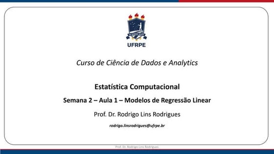 Análise de regressão linear | PPT