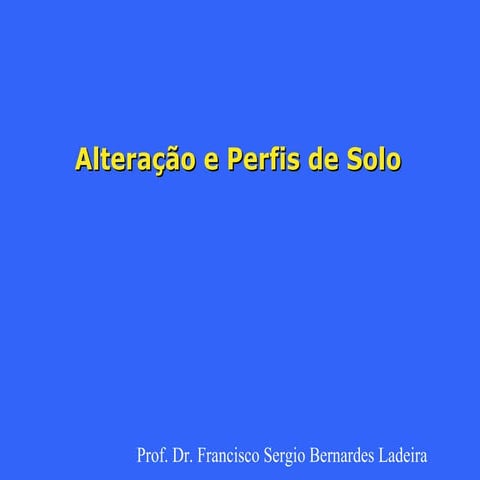 Aula 1.pedologia | PPT